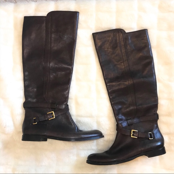 Coach | Shoes | Coach Riding Boot Monique Brown Leather | Poshmark